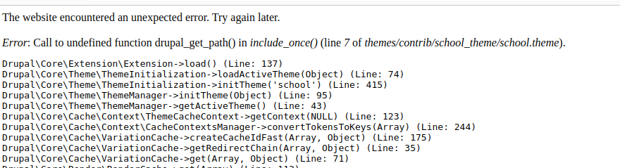 The website encountered an unexpected error. Try again later. [#3444758] | Drupal.org